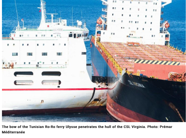 New Report: “Human Error” When 528-foot Ferry Hit Anchored 964-foot ...