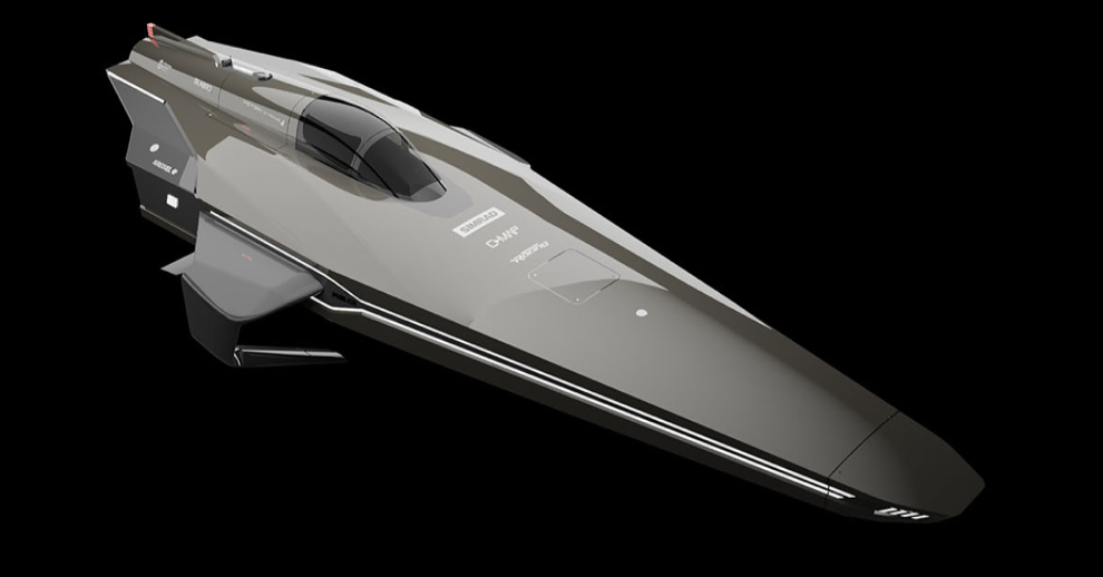 Futuristic RaceBird for Electric-Boat Racing Circuit